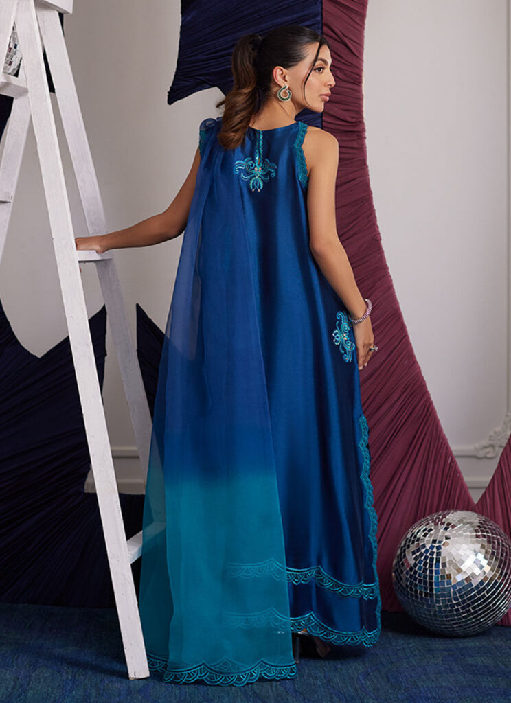 Skylar Teal Shirt And Dupatta - Farah Talib Aziz - Ensemble Pakistan